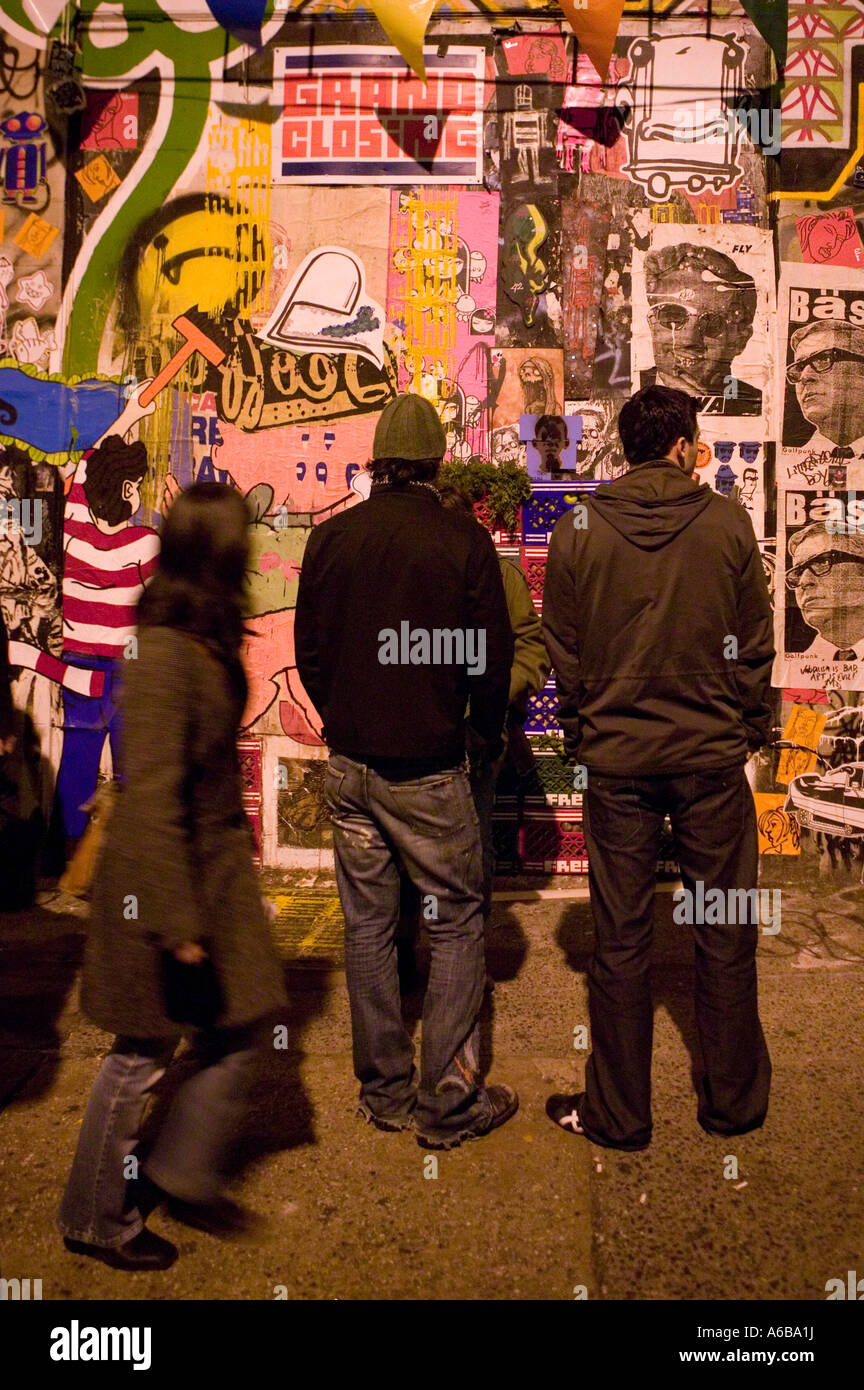 Street art on 11 Spring Street in New York City USA Dec 2006 Stock ...