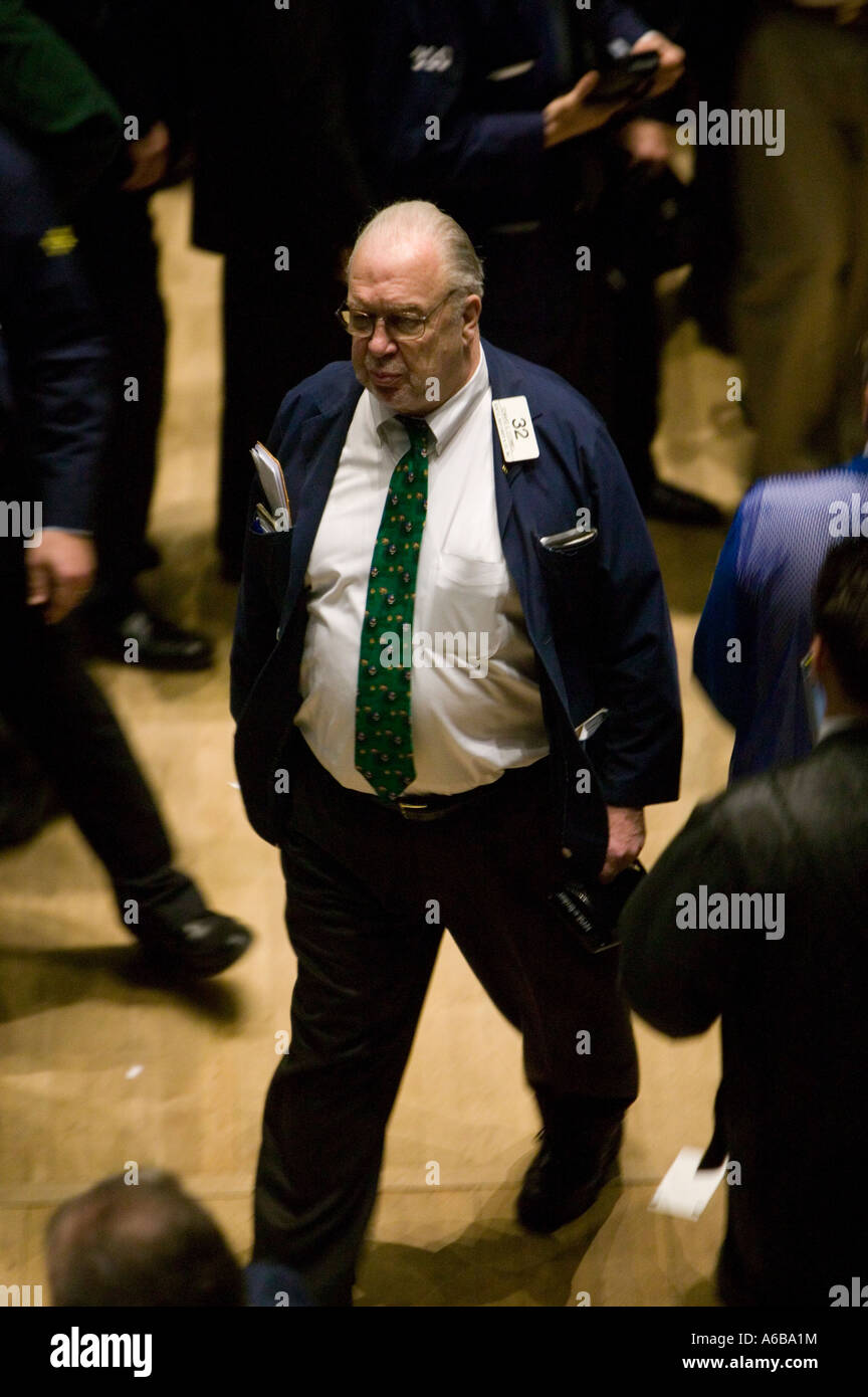 A Trader Walks Across The Trading Floor At The Nyse In New York City