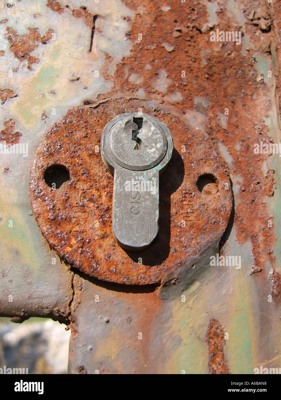 old rusted keyhole Stock Photo - Alamy