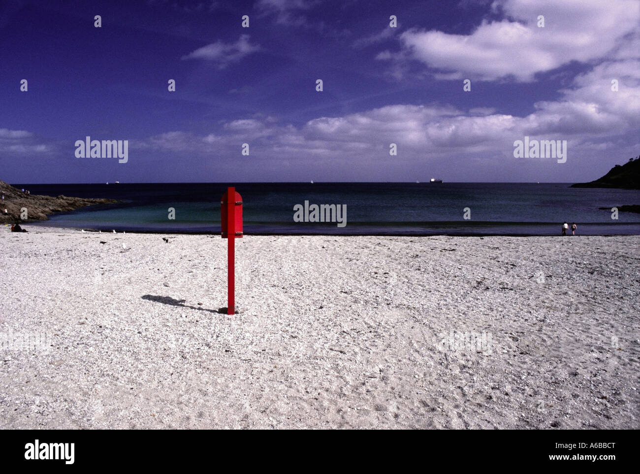 swanpool beach in falmouth cornwall Stock Photo - Alamy