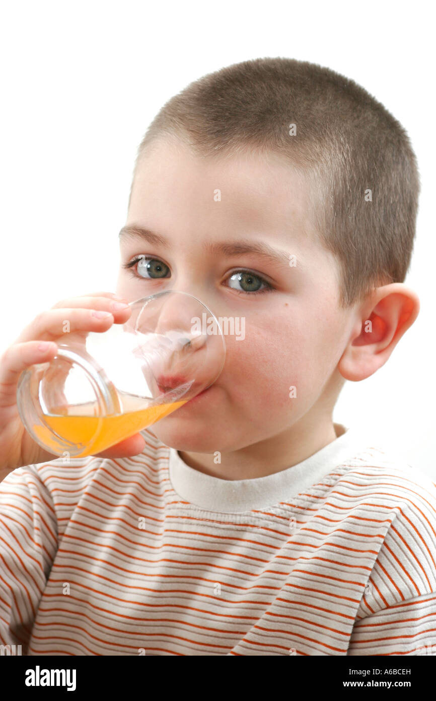 Little Boy Drinking Stock Photo - Alamy