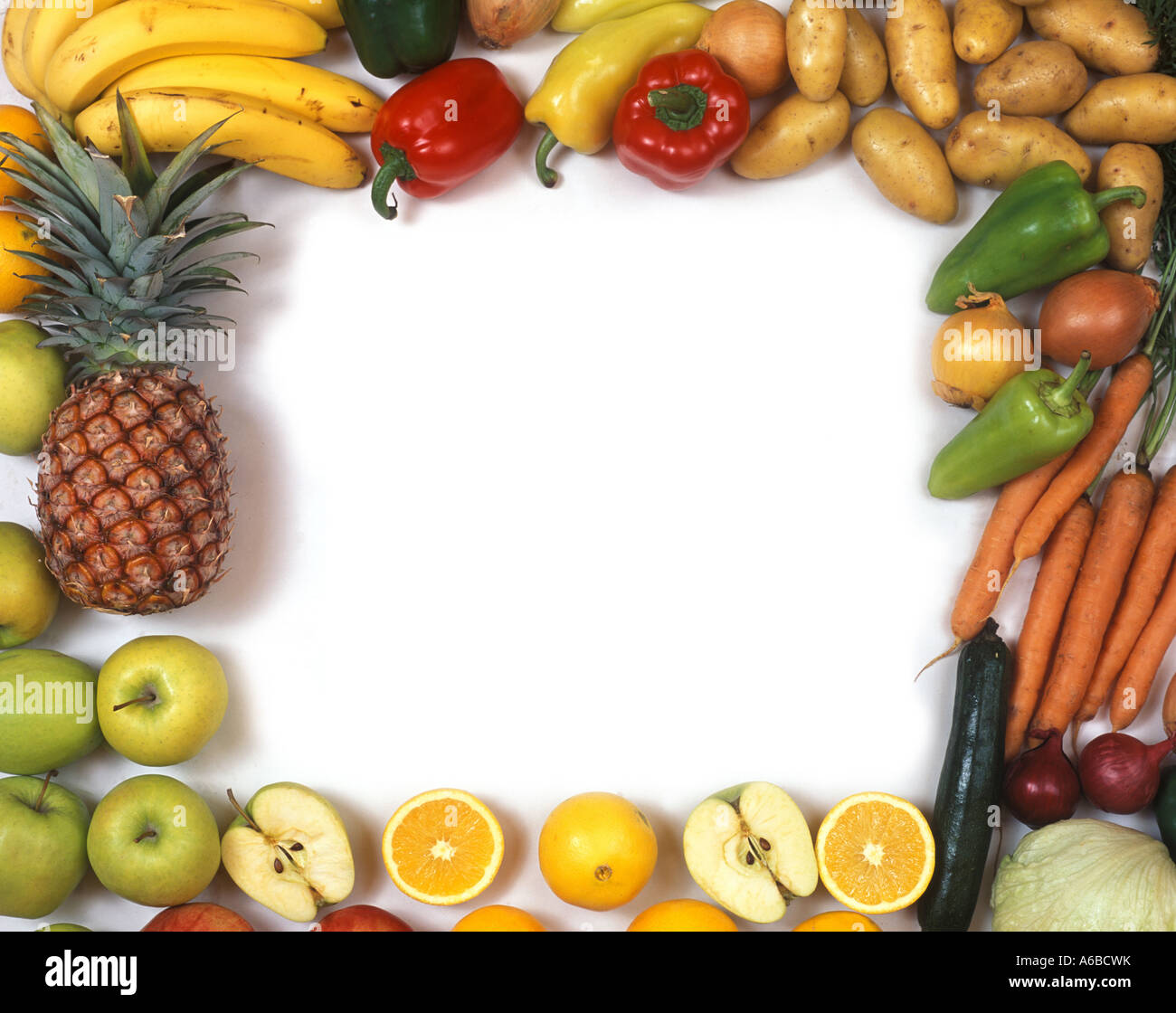 Frame from vegetable and fruits Stock Photo - Alamy