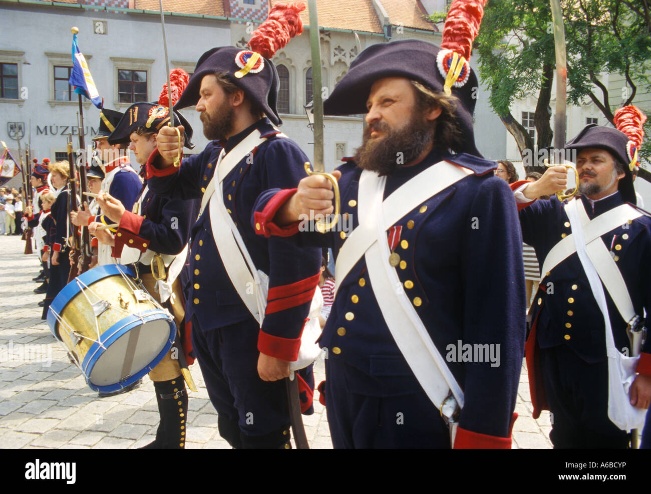 Bratislava Guard in traditional costume Slovak Republic Stock Photo - Alamy