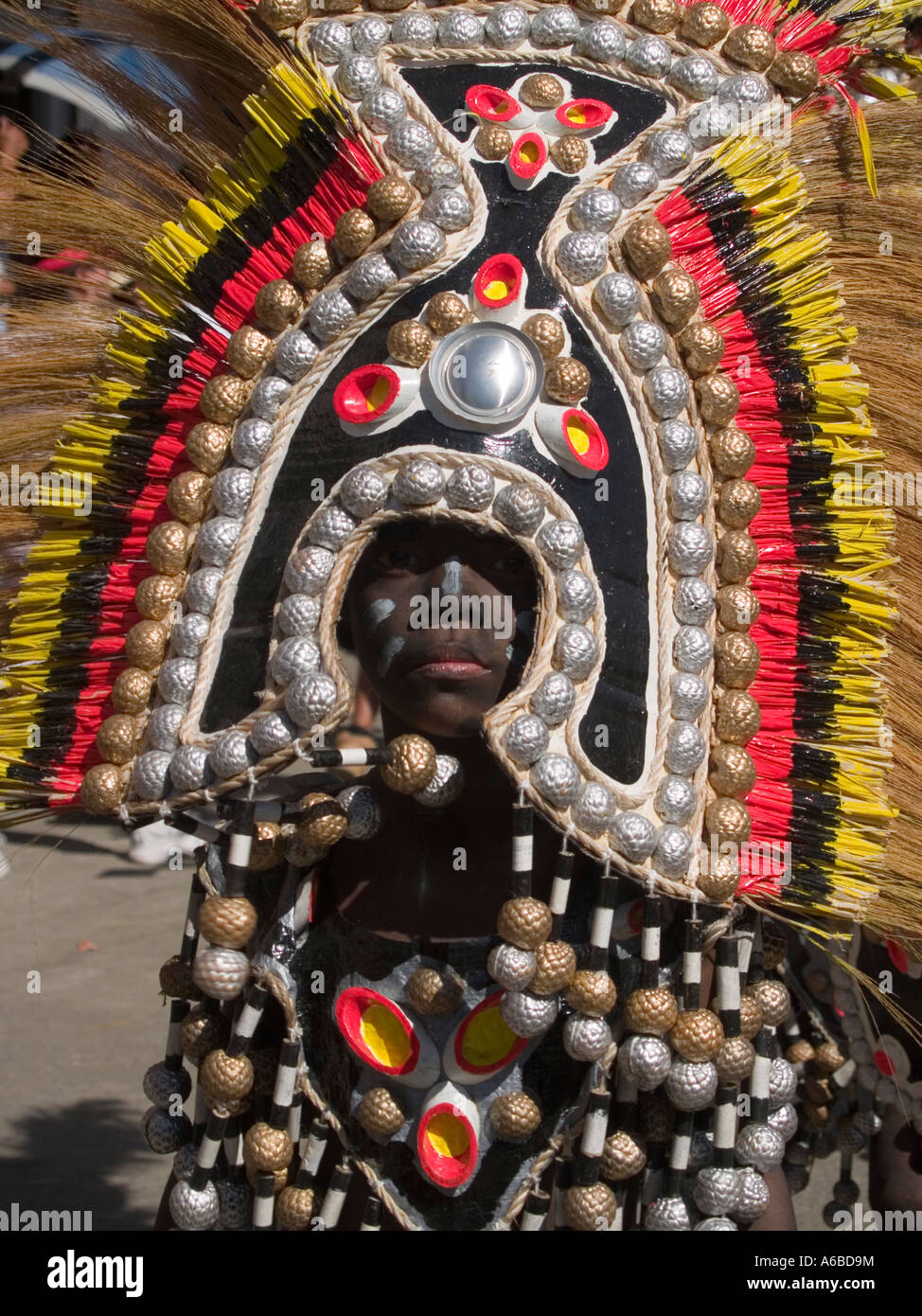 Elaborate costume made of golf balls Ati Atihan Festival mardi gras of ...
