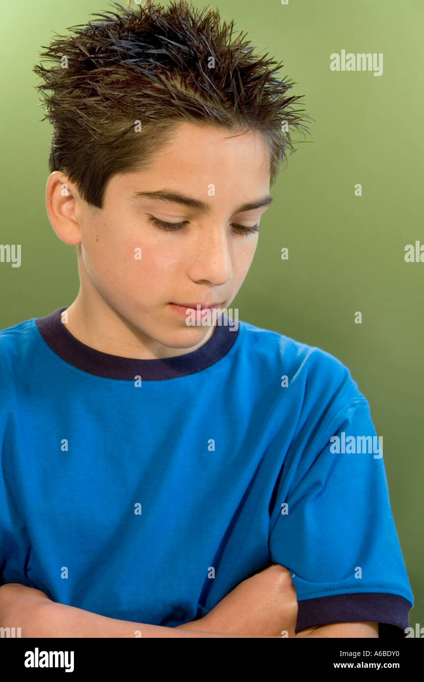 Portrait of sad boy Stock Photo - Alamy