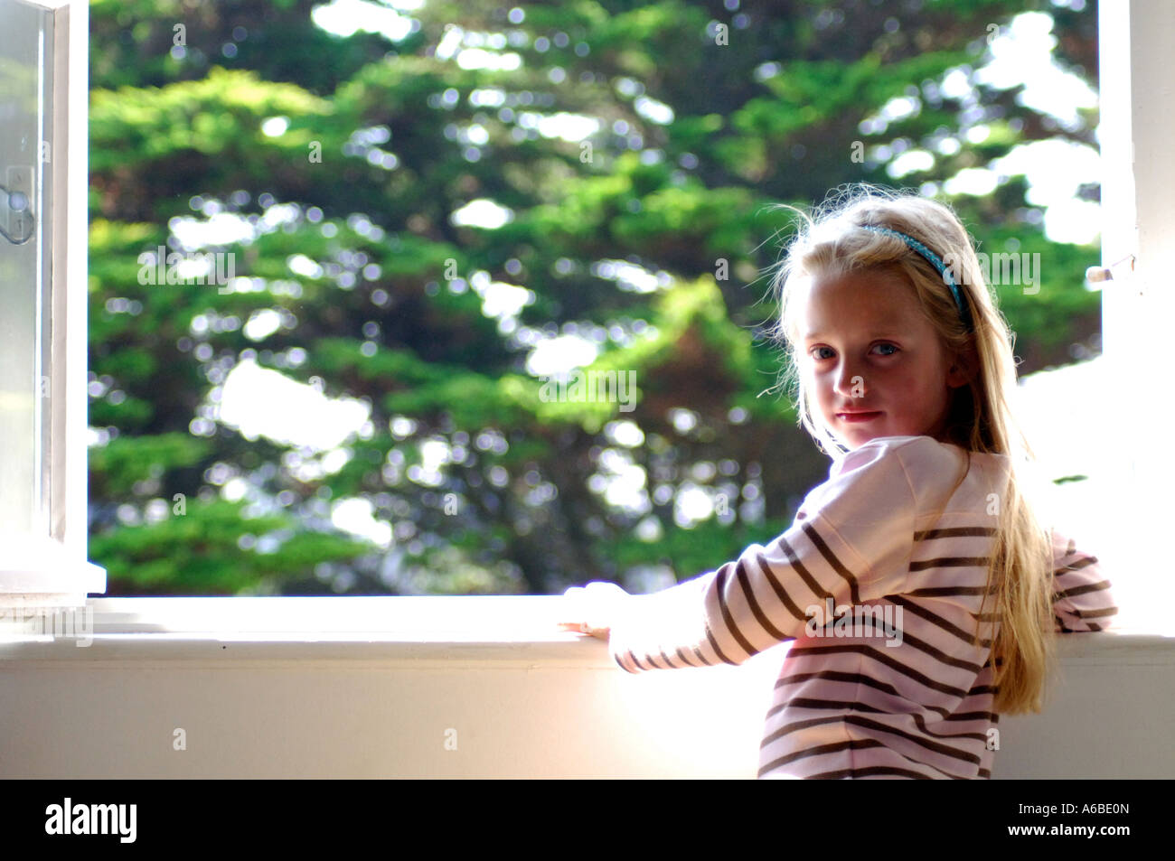 British girl on holiday in France with family from London UK Stock ...