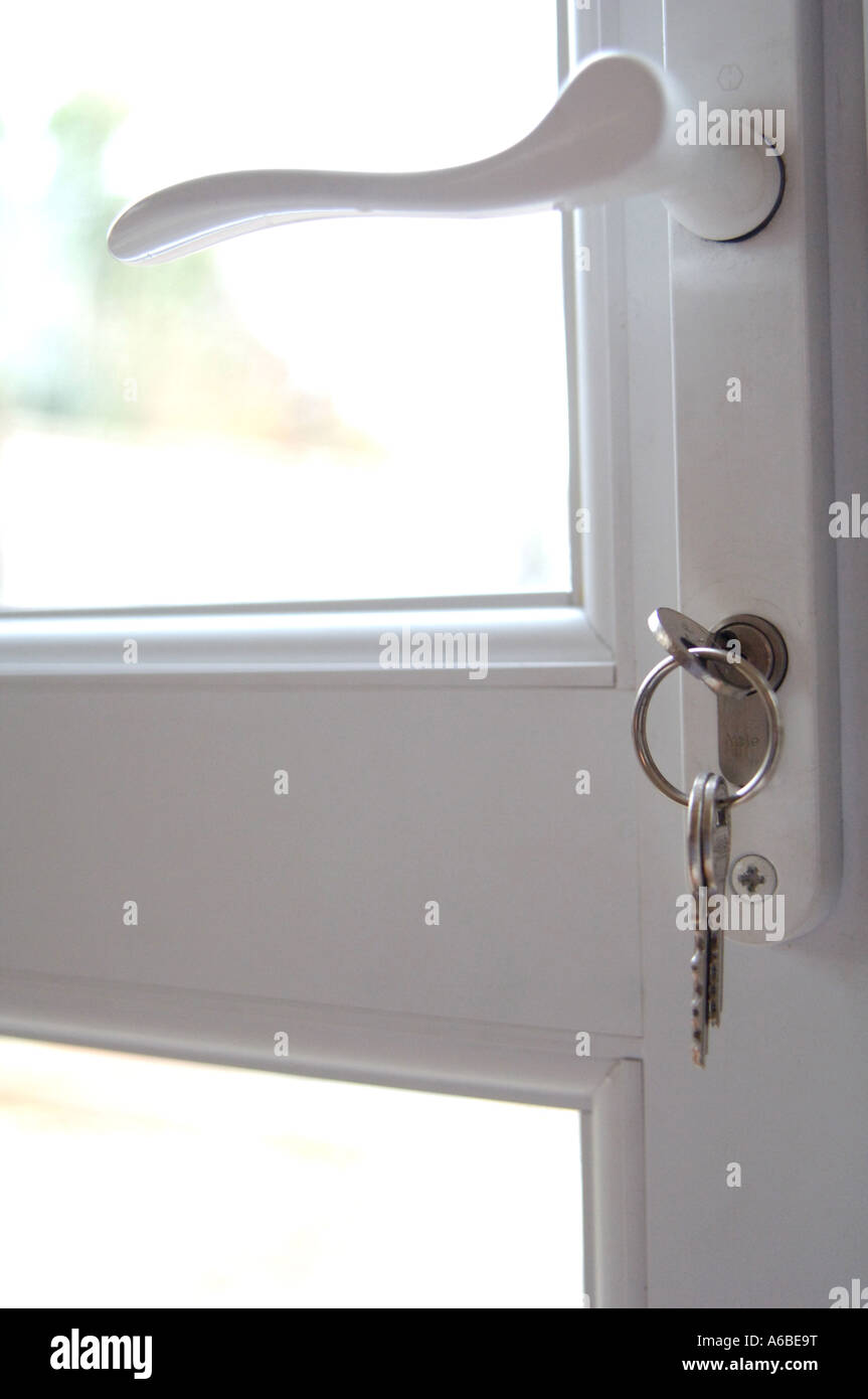 British back door locked for security in London UK Stock Photo - Alamy