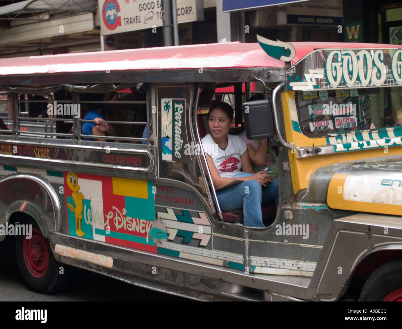 a common sight on the streets of Manila the colorful jeepney Stock ...