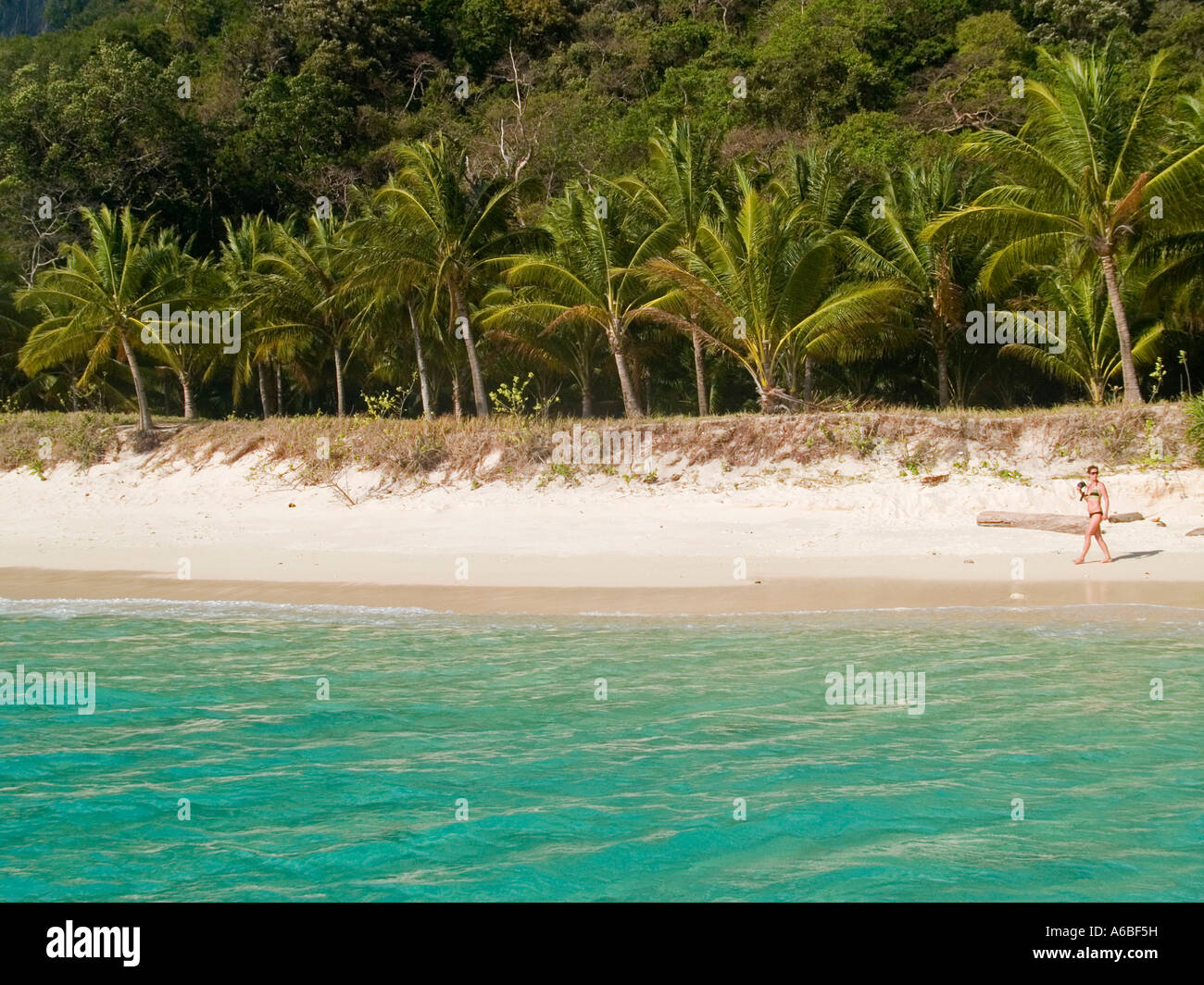 Lone swimmer in the sea hi-res stock photography and images - Alamy