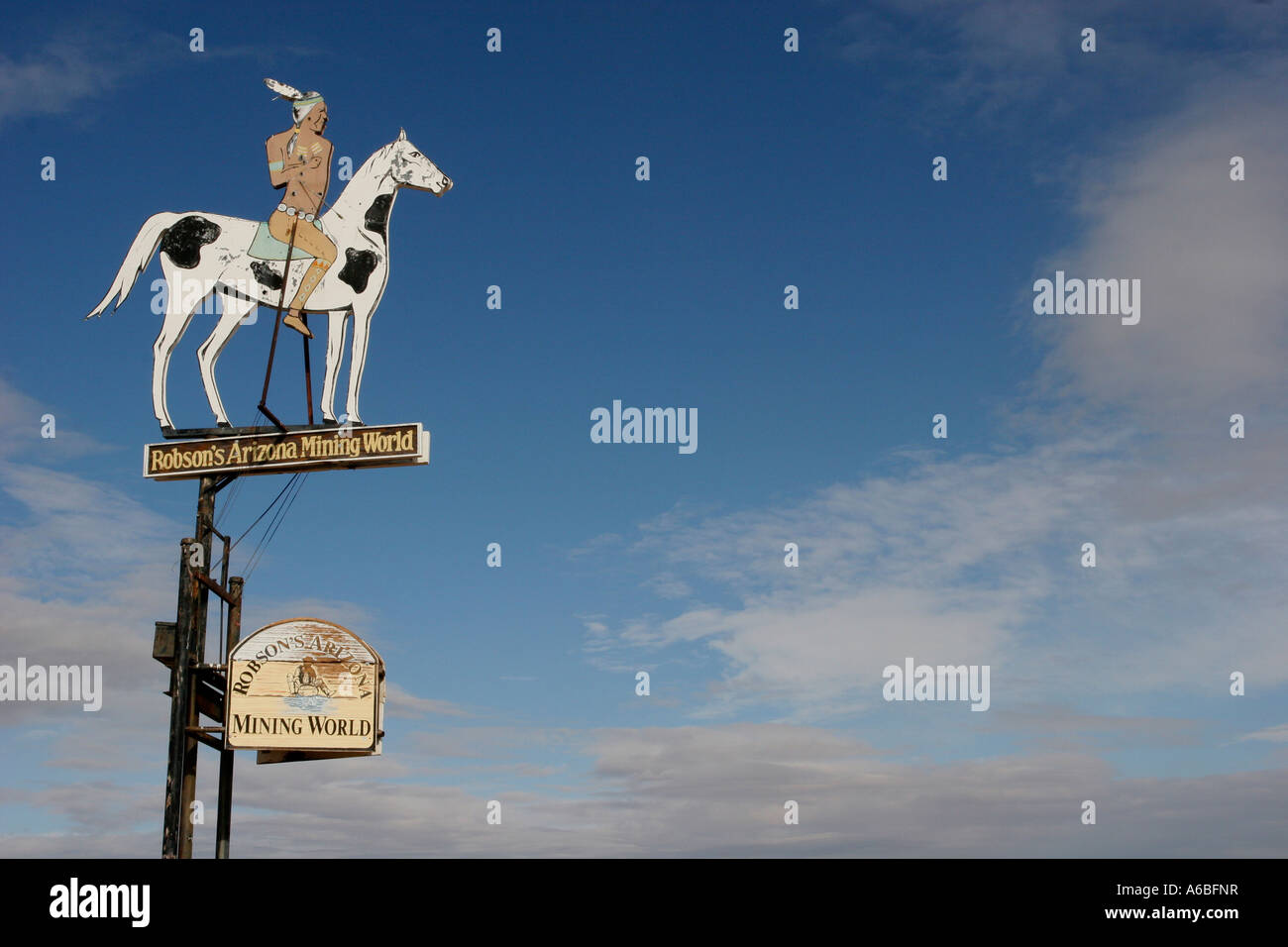Big Chief sign outside Ranch, Arizona Stock Photo - Alamy