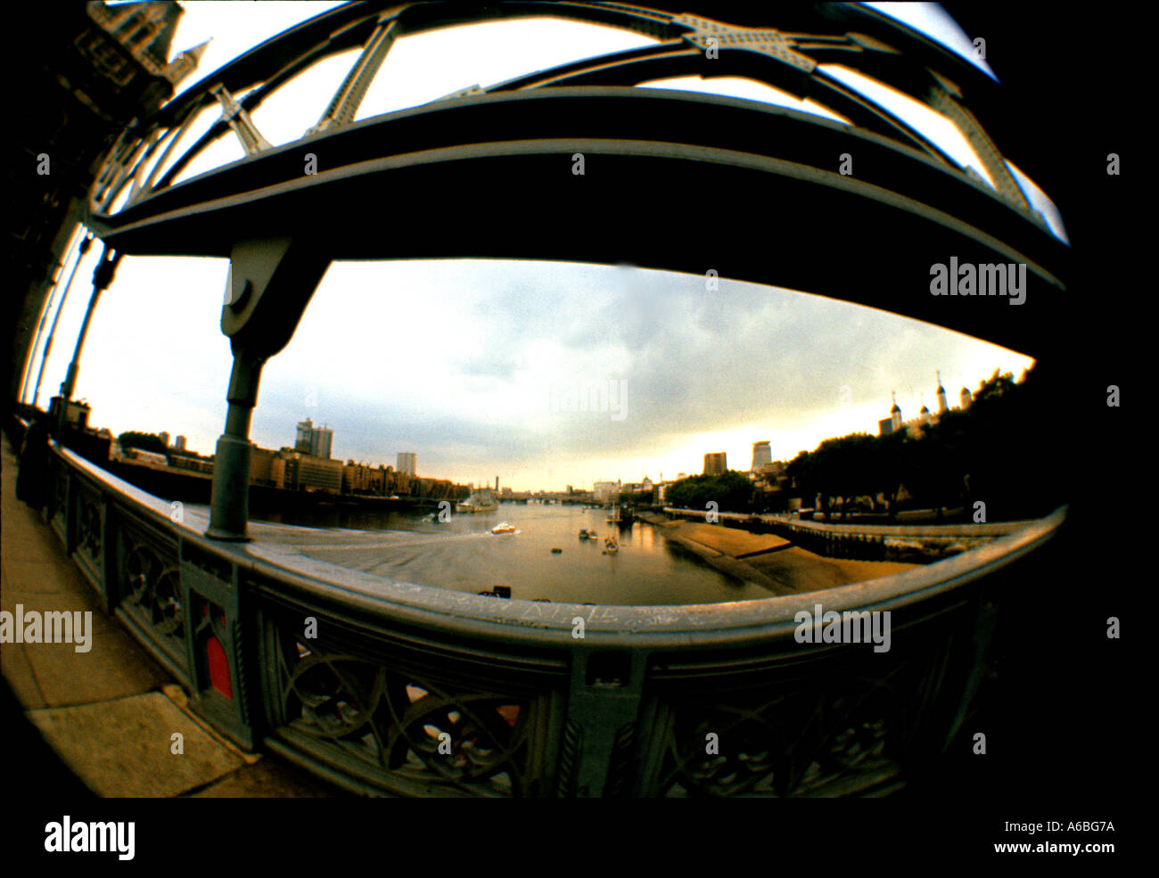 FISH EYE VIEW OF TOWER BRIDGE LONDON UK Stock Photo - Alamy