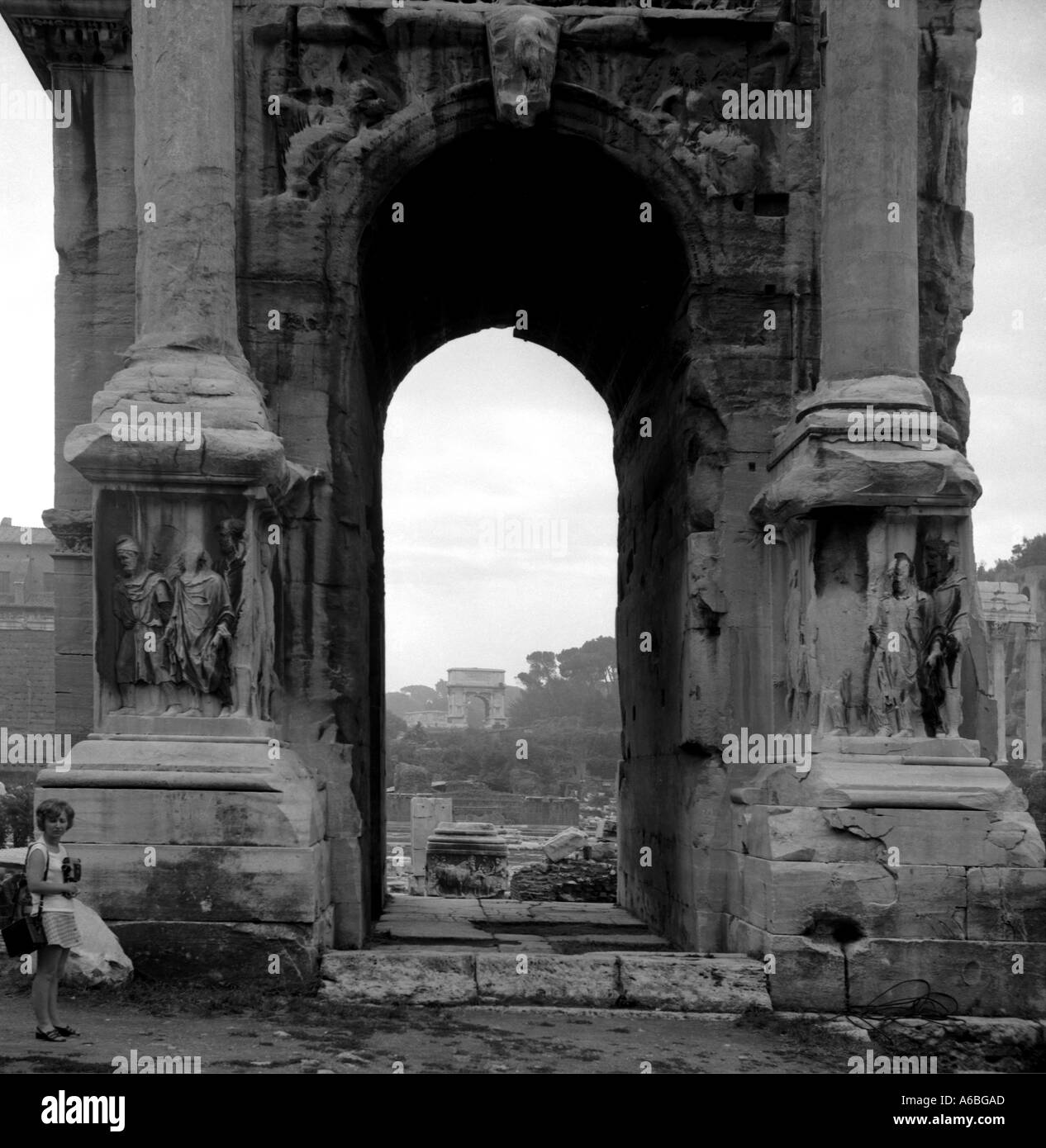Rome italy forum arch Black and White Stock Photos & Images - Alamy