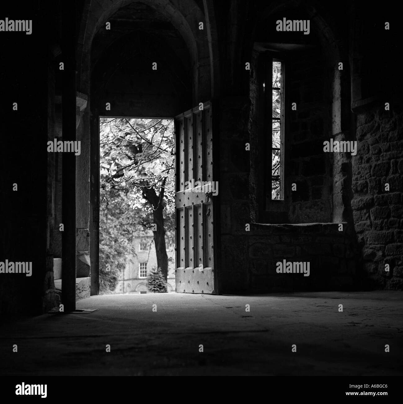 Court castle inside Black and White Stock Photos & Images - Alamy