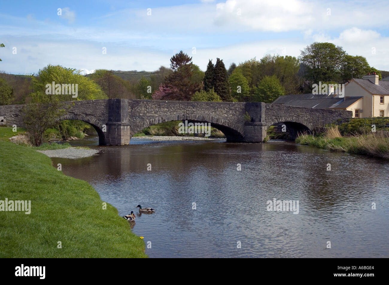 Old stone bridge over a small country stream Stock Photo - Alamy