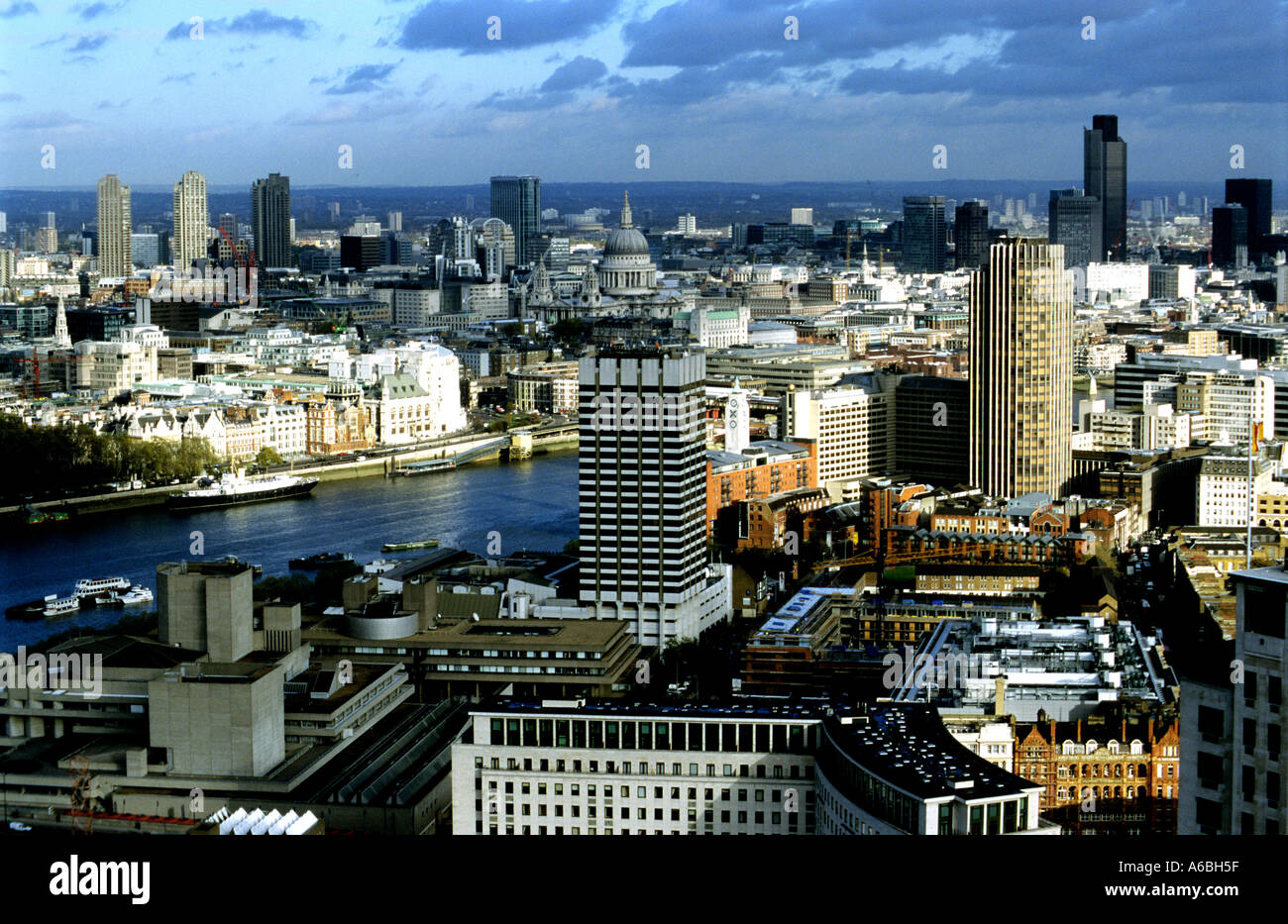 LONDON THE CITY FINANCIAL QUARTER VIEWED FROM THE LONDON EYE UK Stock ...
