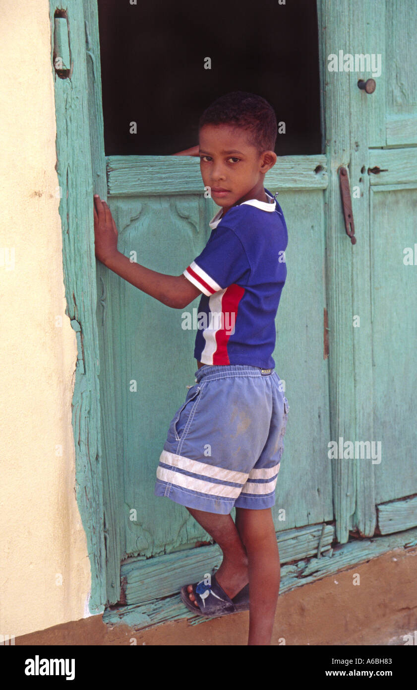 Portrait of a young boy in Trinidad Cuba Stock Photo - Alamy