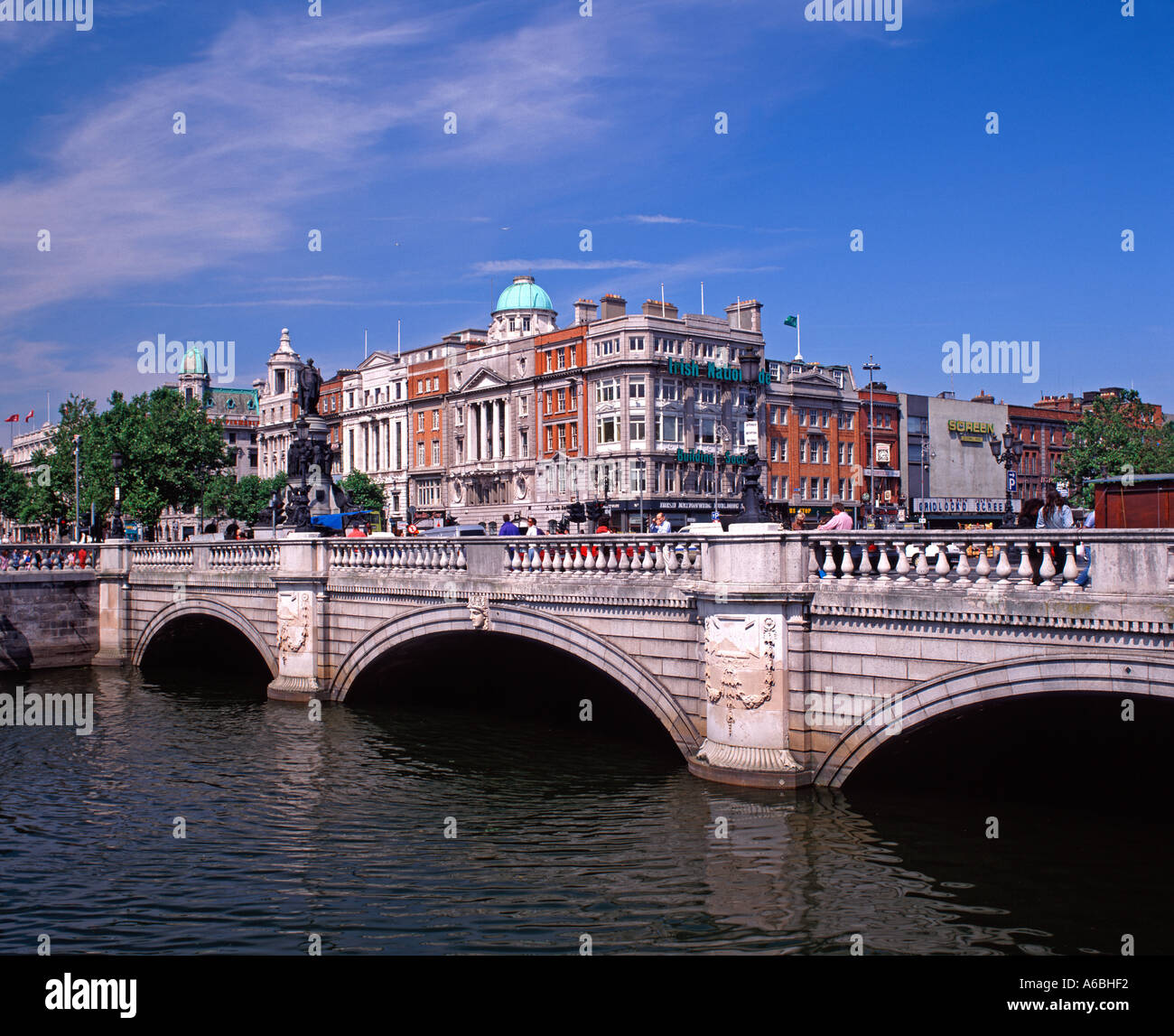 O'Connell Bridge, Dublin, Ireland Stock Photo, Royalty Free Image ...