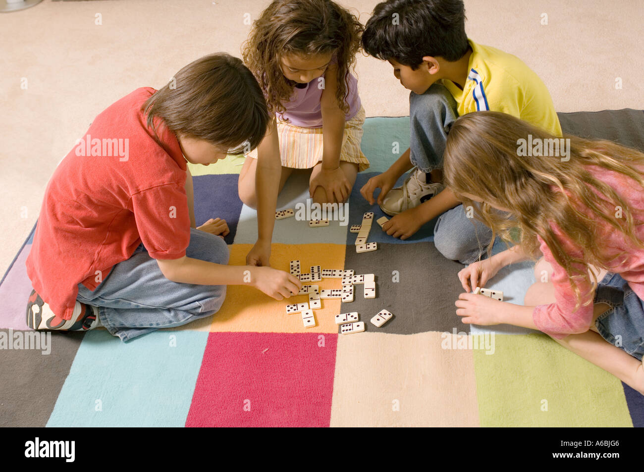Portrait of kids playing games Stock Photo - Alamy