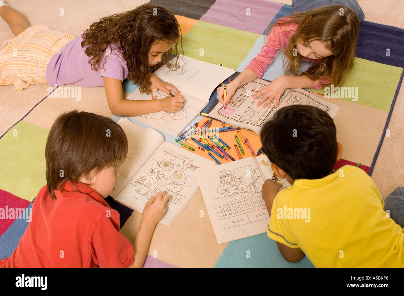 Portrait of kids playing games Stock Photo - Alamy