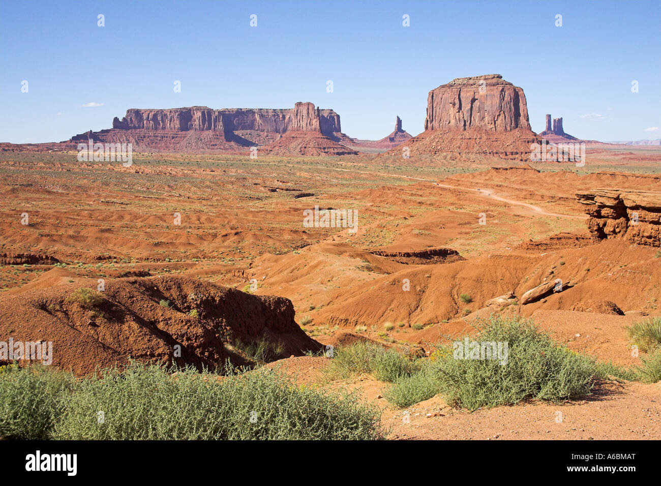 Merrick Butte and West Mitten Monument Valley Navajo Tribal Park ...