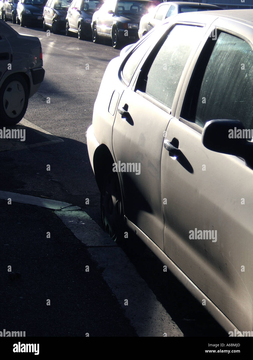 luxury car backlit in morning sun Stock Photo - Alamy