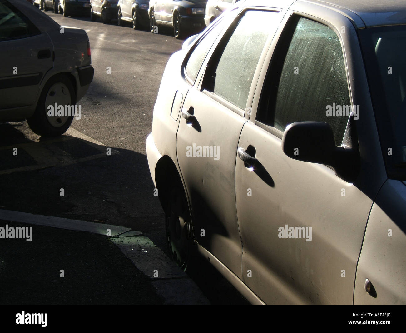 luxury car backlit in morning sun Stock Photo - Alamy