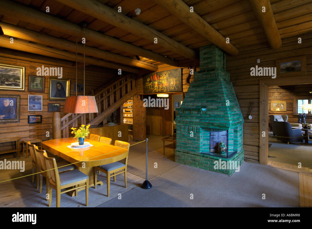 Interior at Ainola home of composer Jean Sibelius near Järvenpää Finland Stock Photo - Alamy