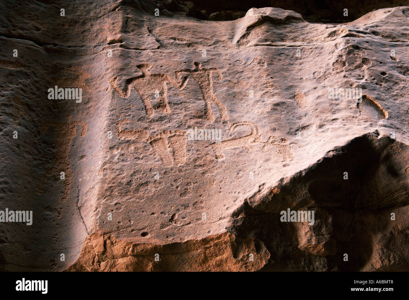 Ancient Rock Inscriptions in Khazali Canyon Wadi Rum Protected Area ...