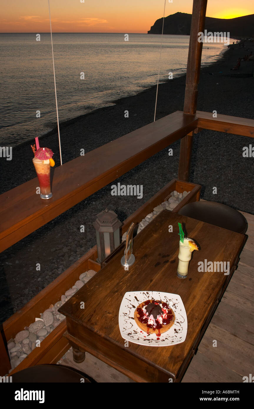 Coastal village of Eresos on the island of Lesvos (Mytilene) in Greece ...