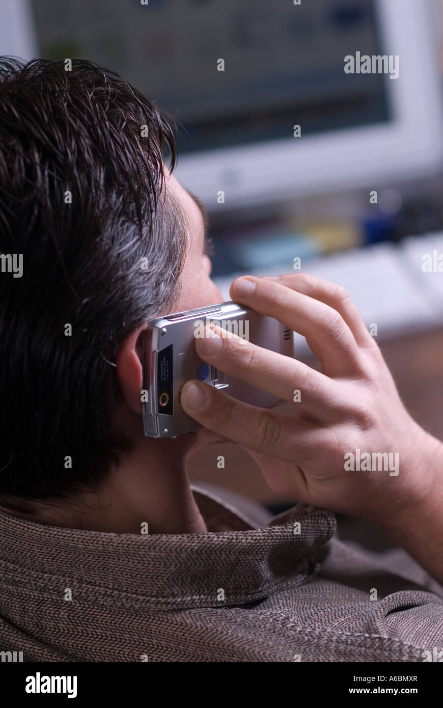 Man cell phone staying home hi-res stock photography and images - Alamy
