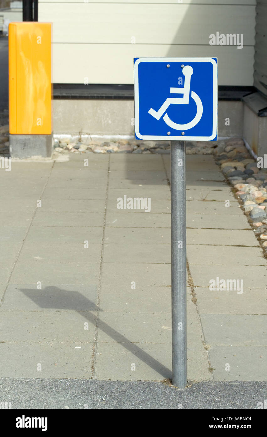handicapped parking only sign Stock Photo - Alamy