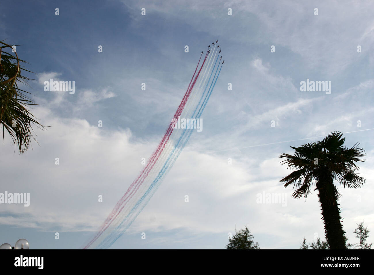 Red Arrows acrobatic show in Athens Greece Stock Photo - Alamy