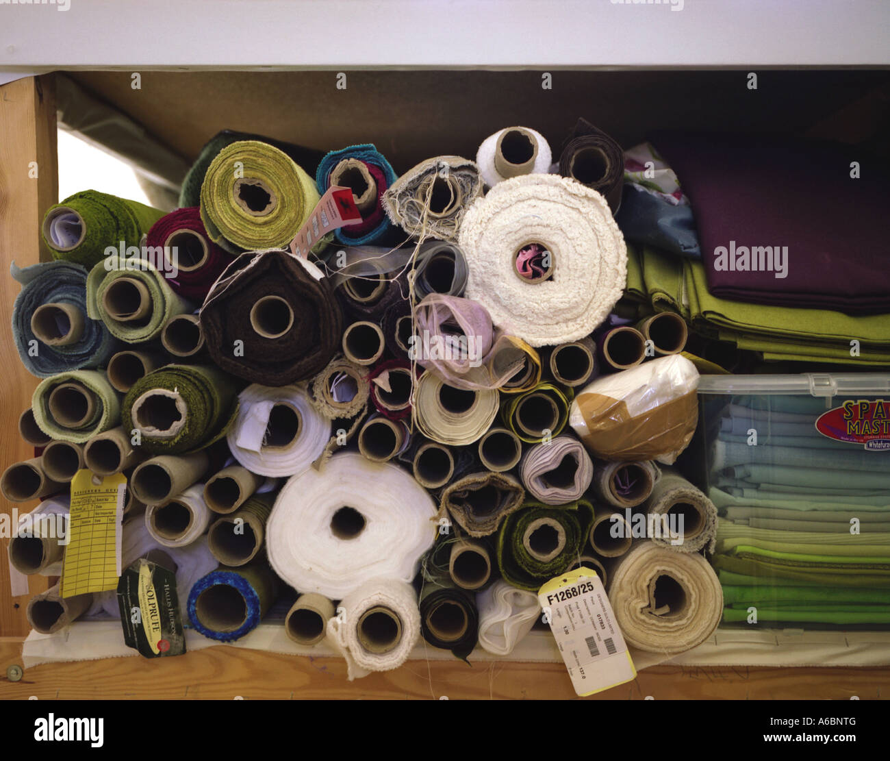 Rolls of Materials in a Studio Stock Photo - Alamy