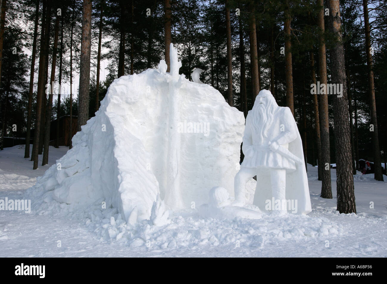 snow and ice sculpture Stock Photo - Alamy