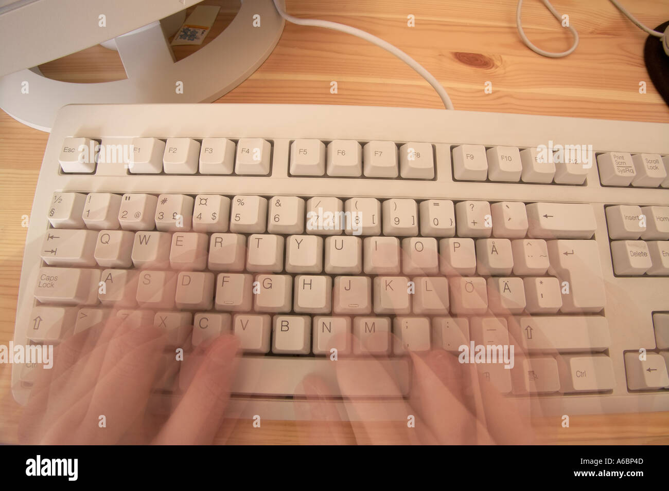 busy hands on Finnish keyboard Stock Photo - Alamy