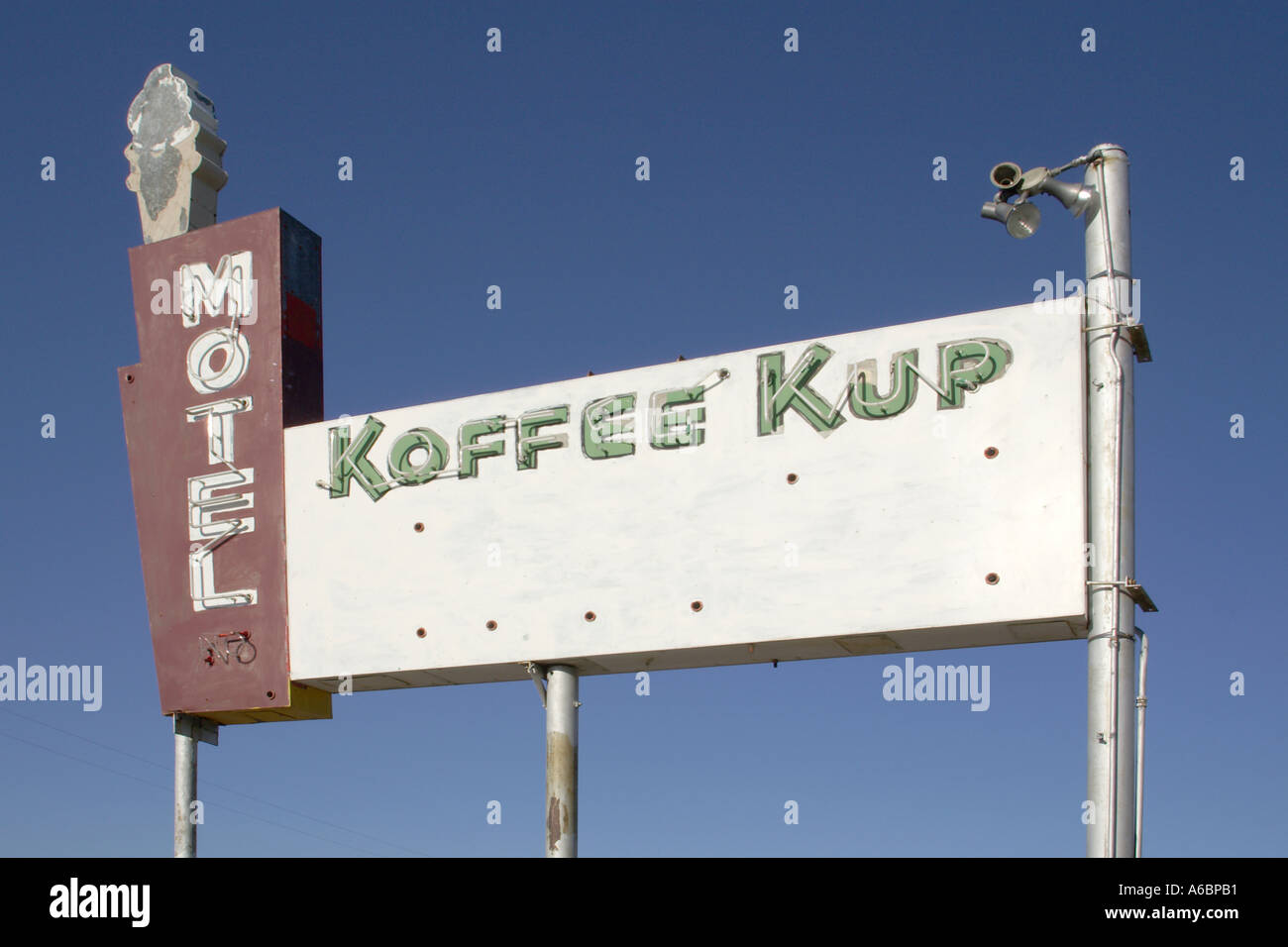 1960s cafe motel sign hi-res stock photography and images - Alamy