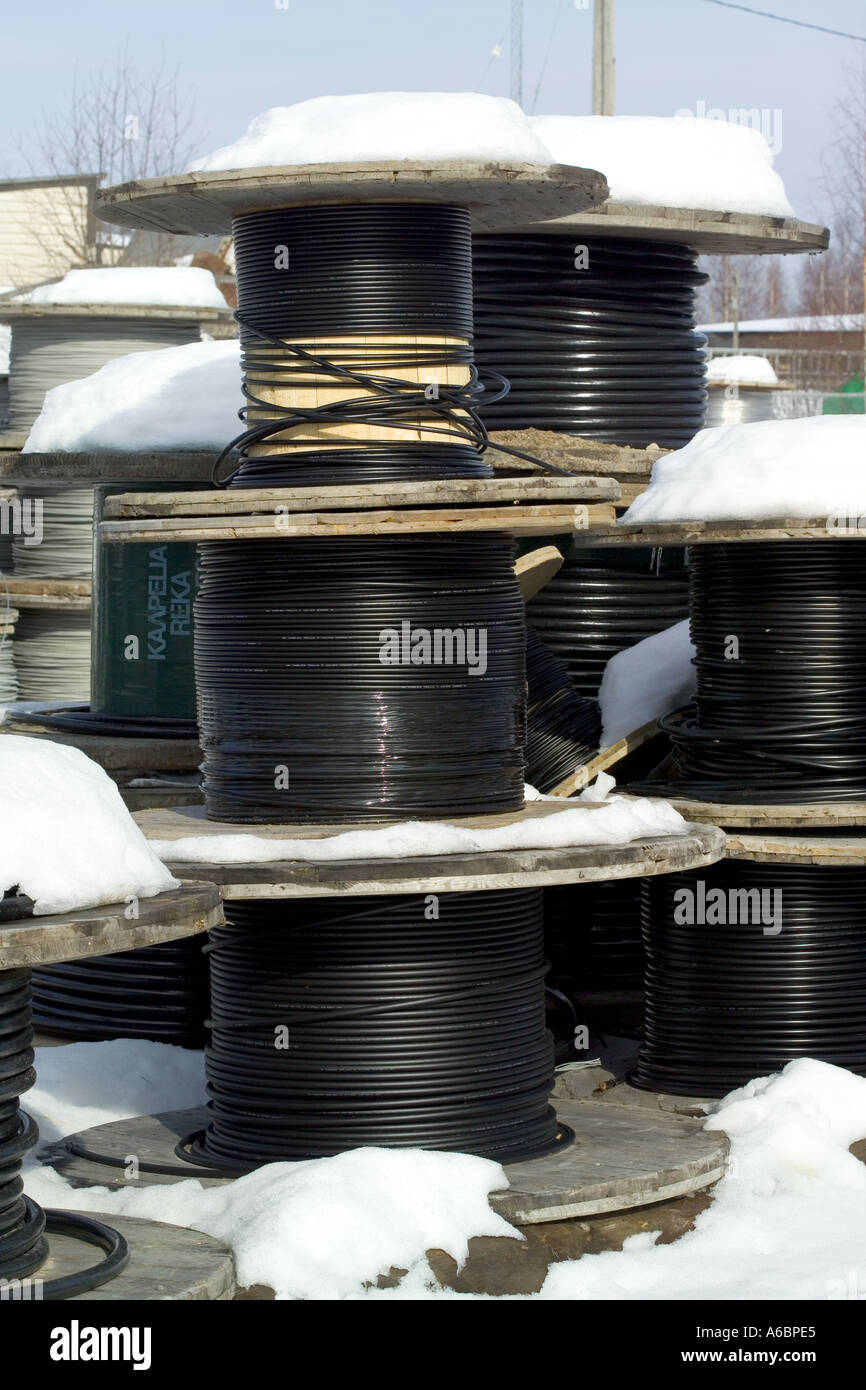 rolls of cable Stock Photo - Alamy