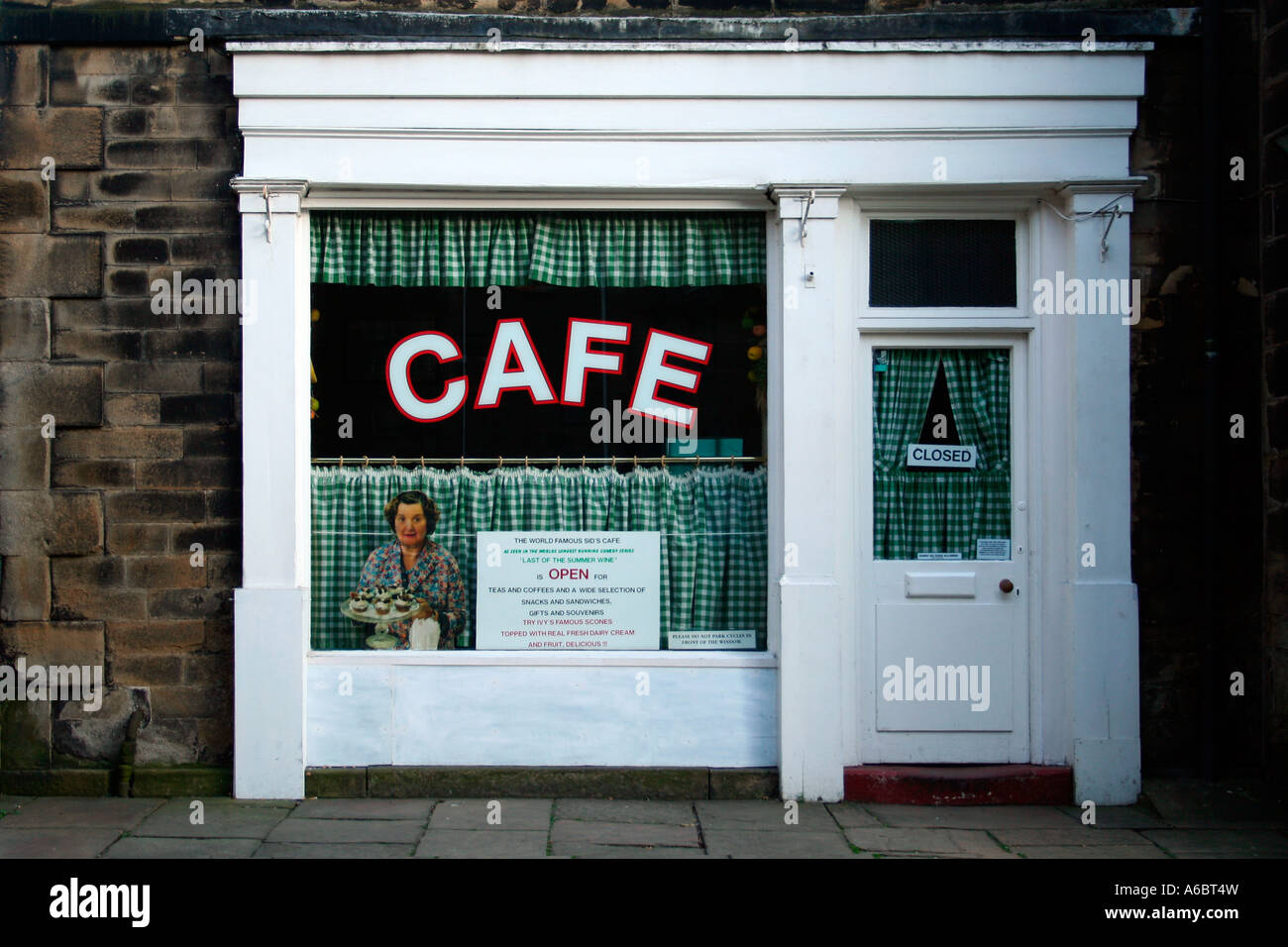 Sid’s Café from Last of the Summer Wine, Holmfirth, West Yorkshire, UK ...
