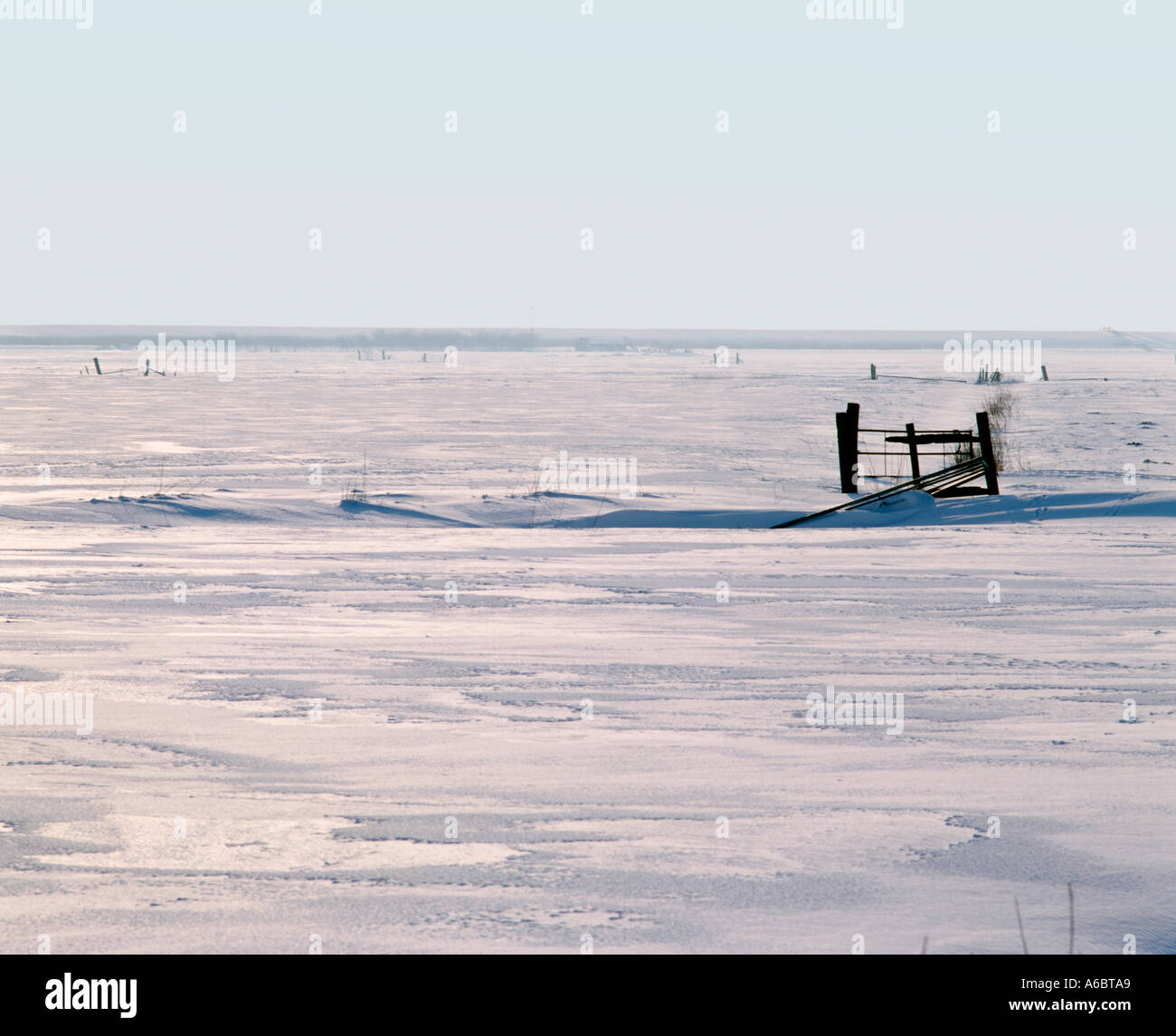 Wide open spaces in Friesland after exceptionally heavy snow Stock ...