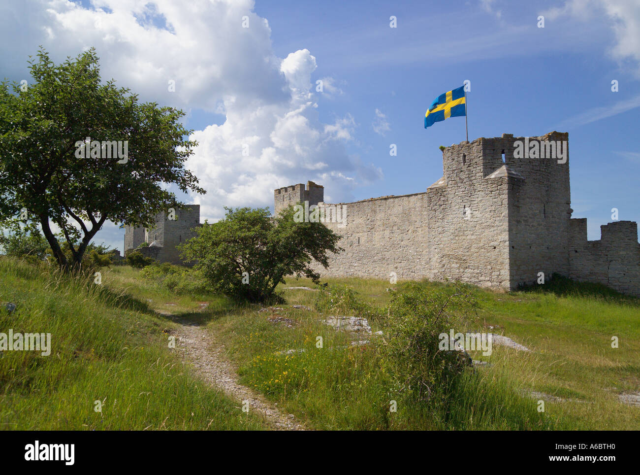 Walls and Towers of the Town of Visby Gotland Sweden Stock Photo - Alamy