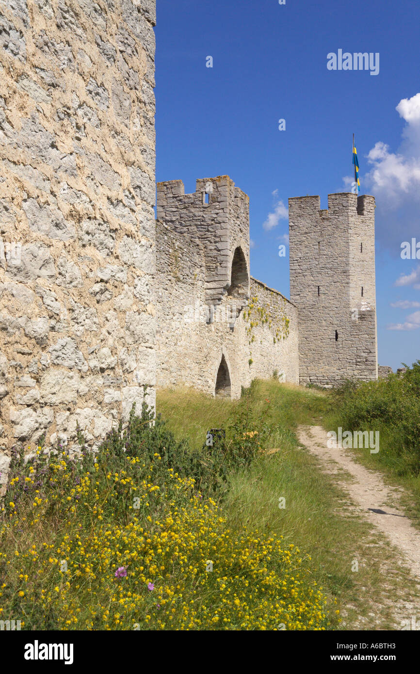 Walls and Towers of the Town of Visby Gotland Sweden Stock Photo - Alamy