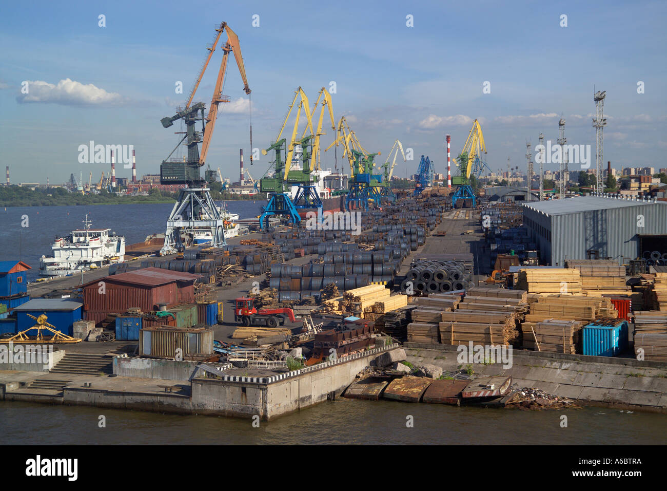 Commercial Dockyard St Petersburg Russia Stock Photo - Alamy