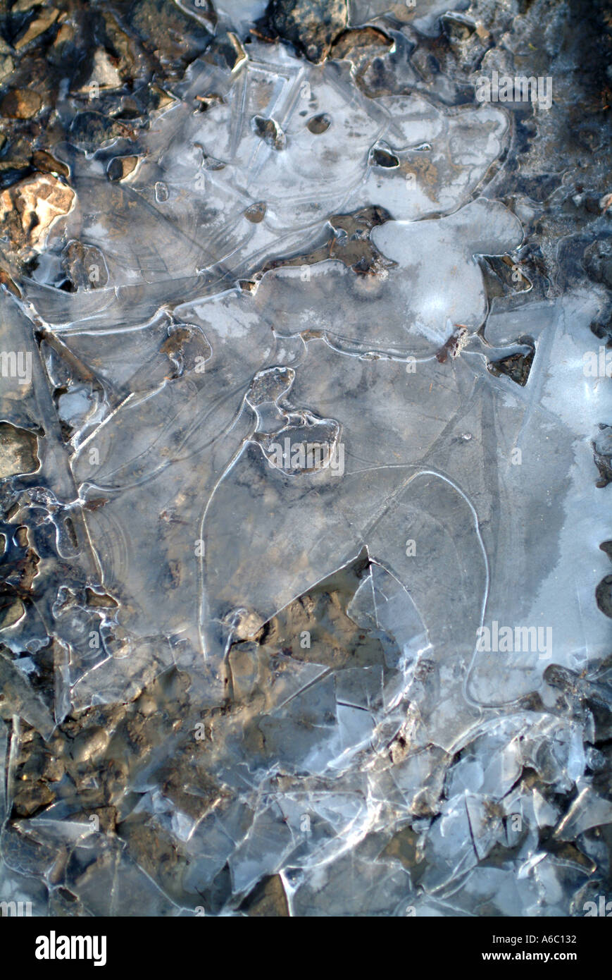 Frozen Puddle at Loch Lomond Stock Photo - Alamy
