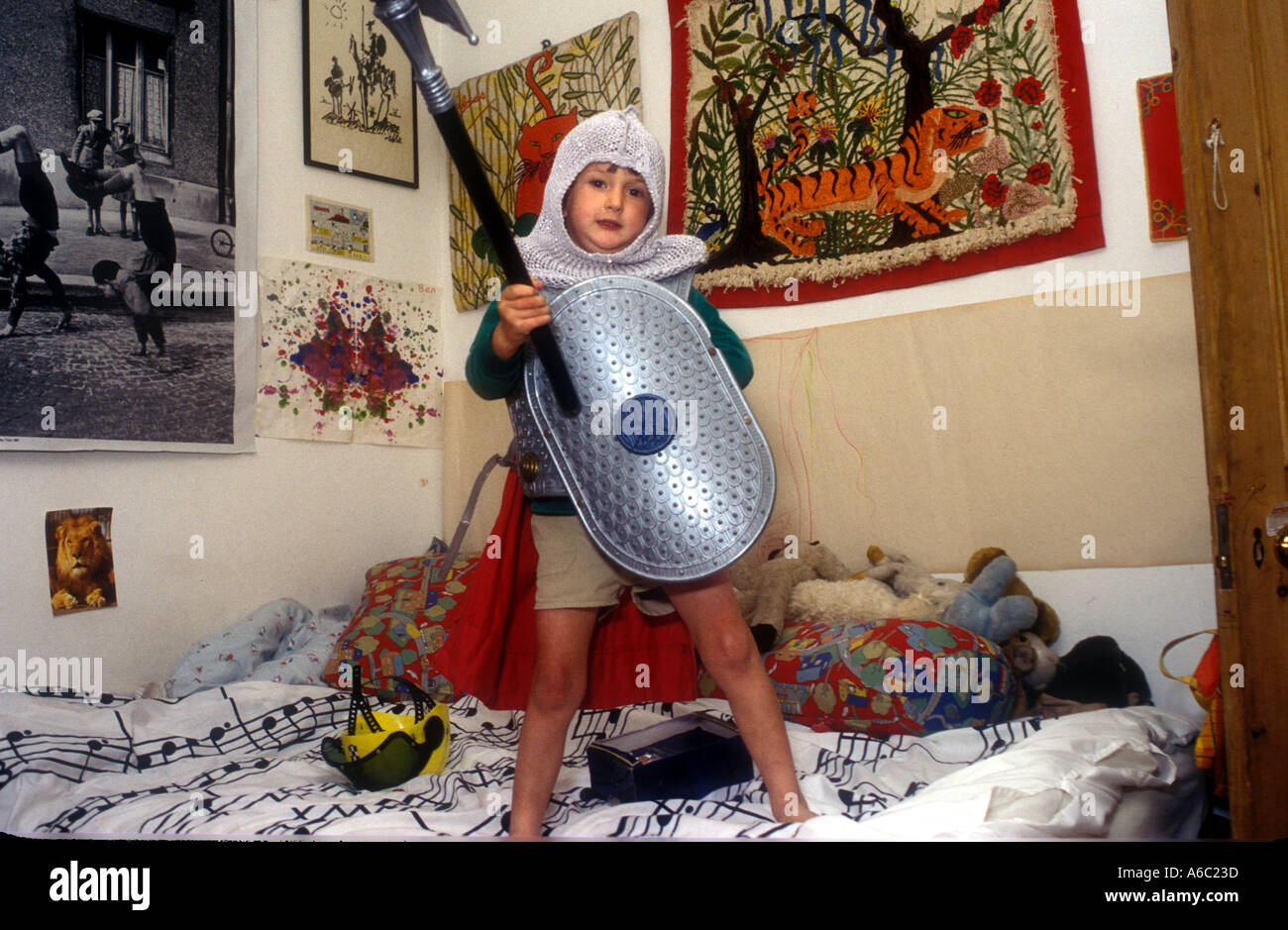 Ben dressing up as a Knight Stock Photo - Alamy