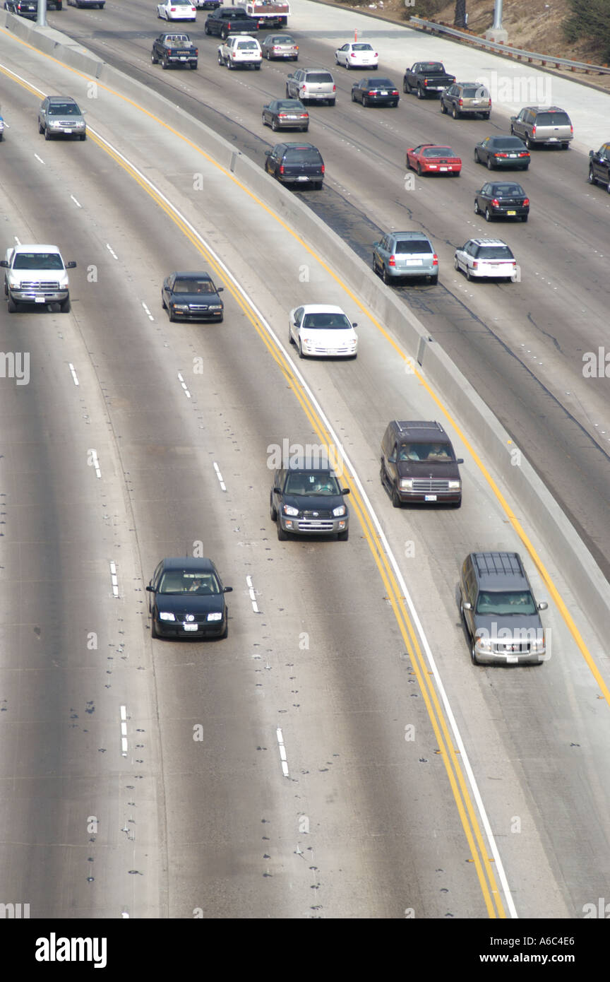 Traffic on Freeway California Stock Photo - Alamy