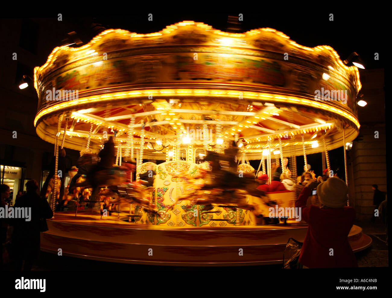 Merry go round fair Stock Photo - Alamy