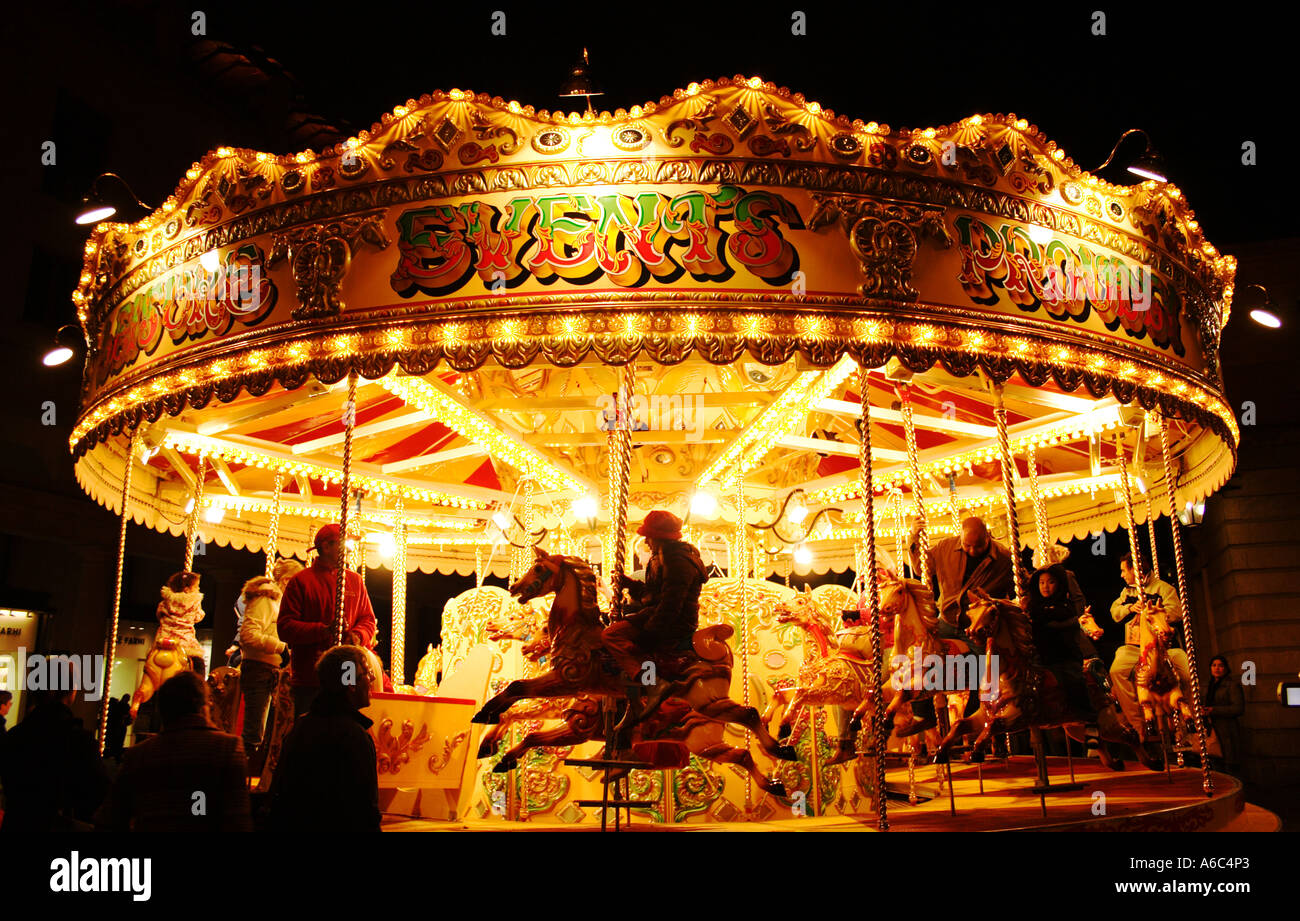 Merry go round fair Stock Photo - Alamy