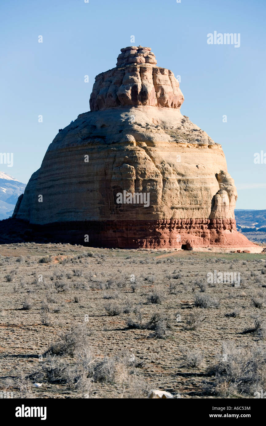 Rock formation known as The Church Rock in Canyonlands Utah Stock Photo ...