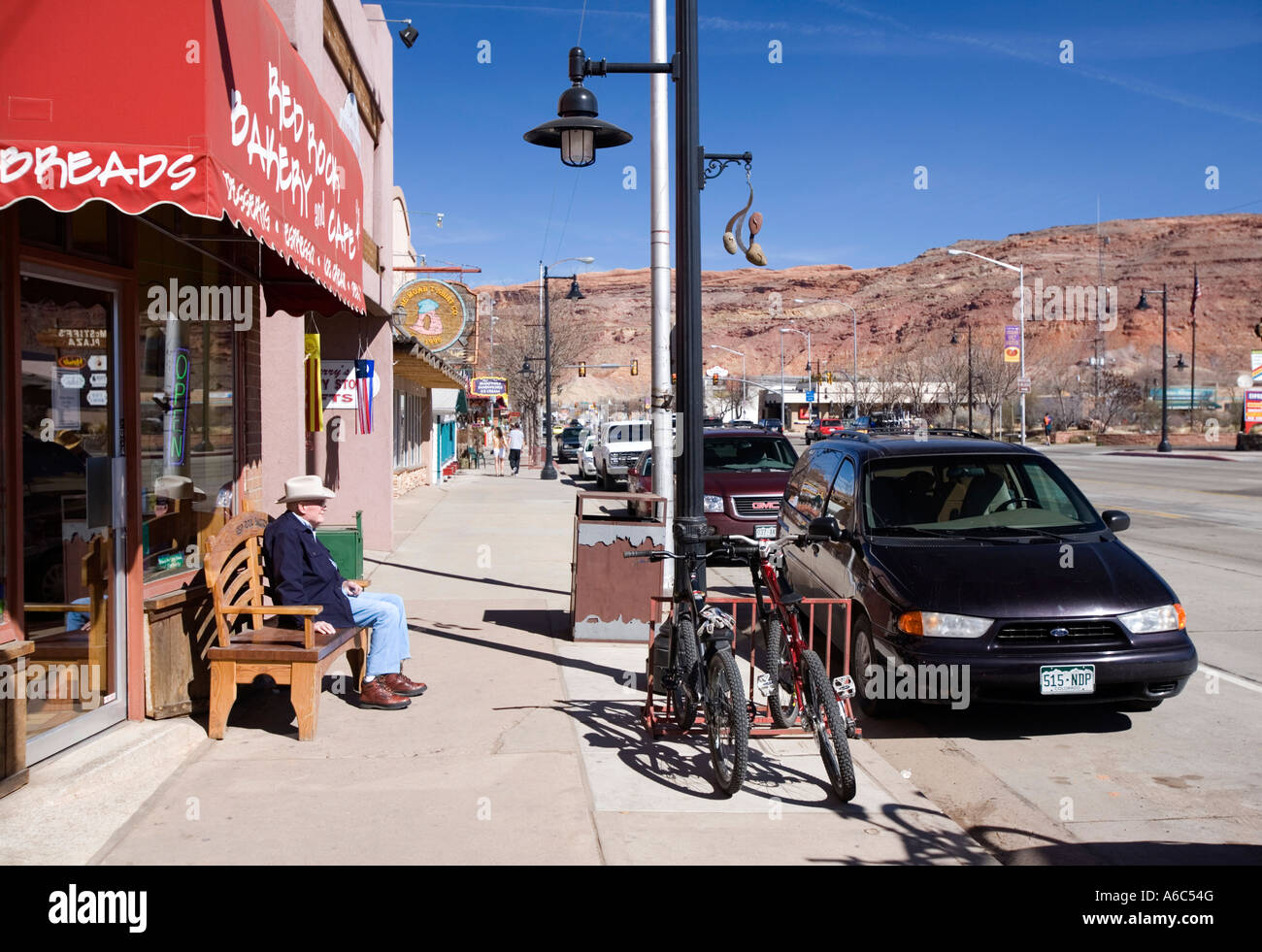 Main street in Moab Utah Stock Photo - Alamy