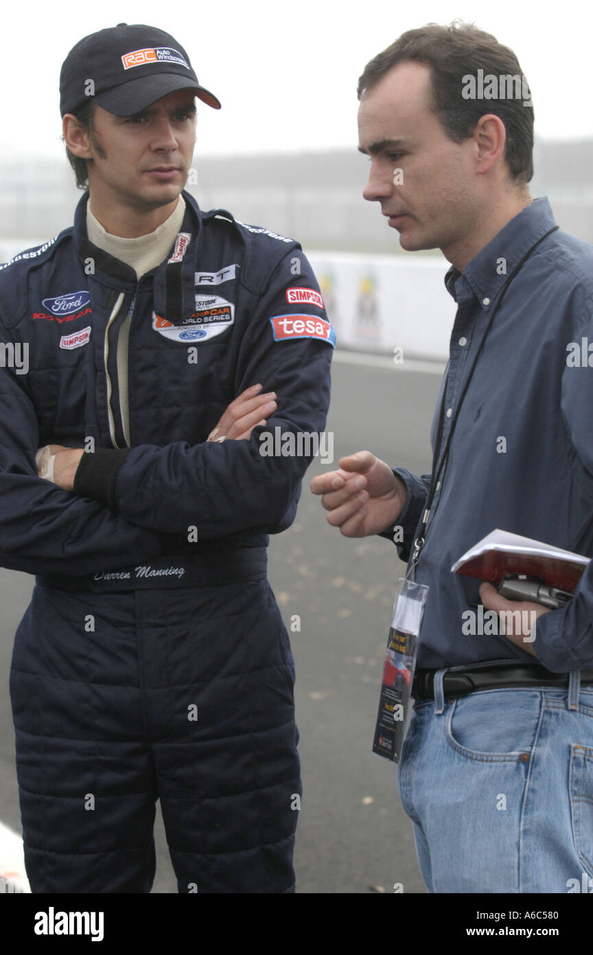 Darren Manning chats in the pitlane at the Grand Prix of St Petersburg ...